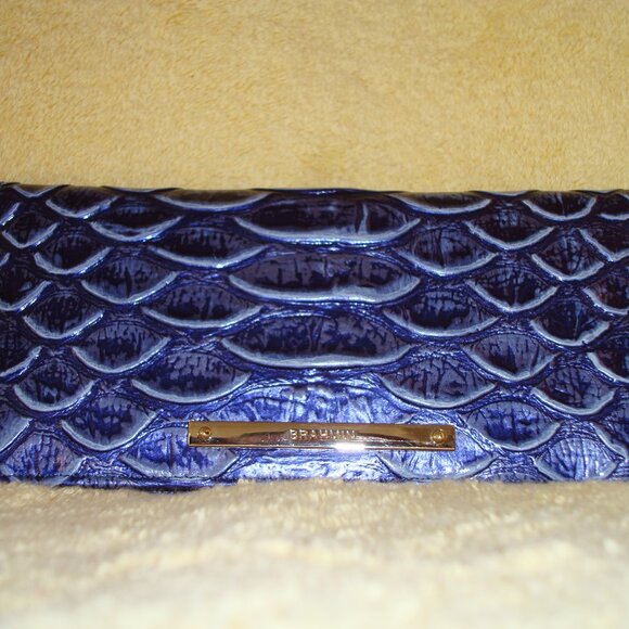 Brahmin | Accessories | Brahmin Ady Leather Slim Walletdenim Cruz Blue ...